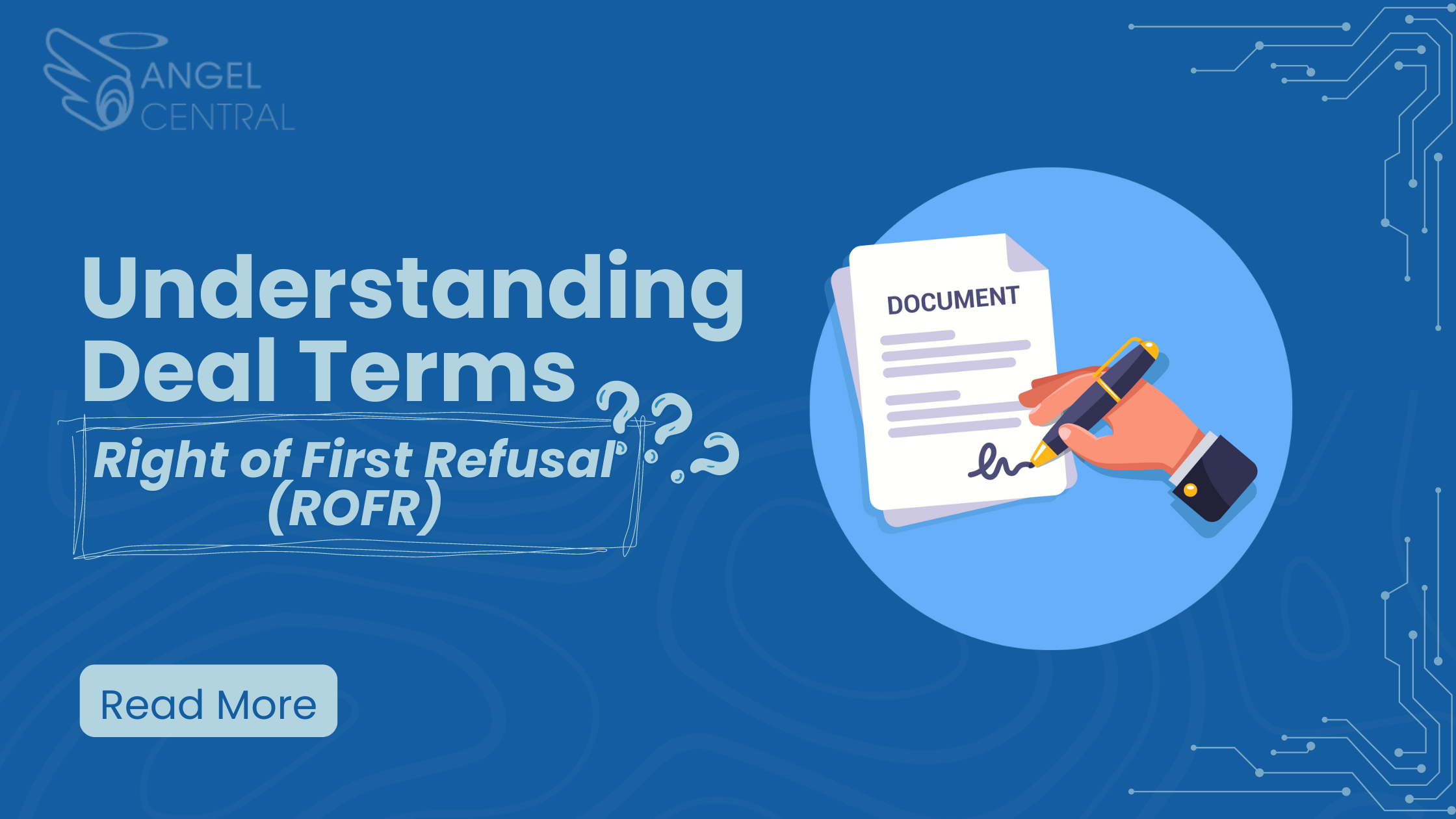 Understanding Deal Terms: Right of First Refusal (ROFR) - AngelCentral